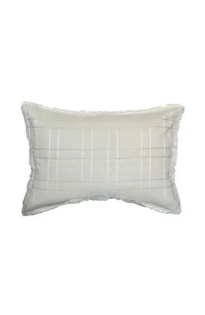 LINEN & JAMES Teddy | Woven Plaid Linen Pillow Cover