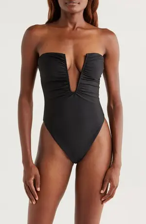 Ramy Brook Bianka Plunge One-piece Swimsuit - Black