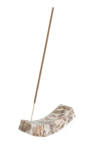 DAR PROYECTOS Smile Gemstone Incense Holder - Creamy Soapstone