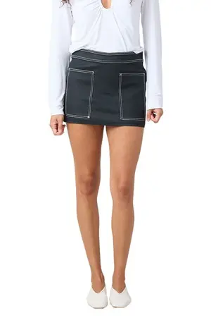 TT STUDIOS Danielle Low-rise Mini Skirt - Black