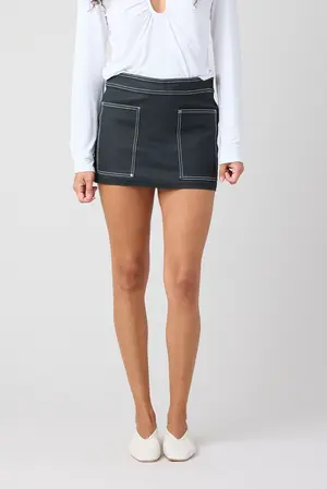 TT STUDIOS Danielle Low-rise Mini Skirt - Black