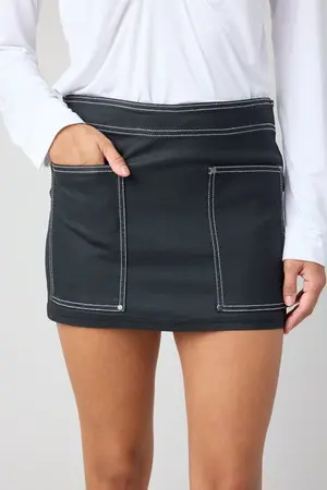 TT STUDIOS Danielle Low-rise Mini Skirt - Black