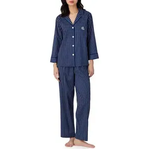 Ralph Lauren Monogram Pajamas - Dark Blue Stripe