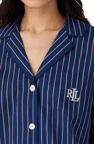 Ralph Lauren Monogram Pajamas - Dark Blue Stripe