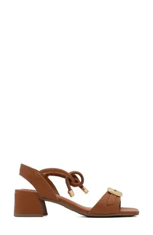 BUTTERO® Ankle Tie Sandal - Caramelo