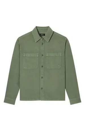 A.p.c. Leon Organic Cotton Jacket - Green