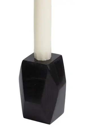 DAR PROYECTOS Gemstone Faceted Candelabra - Black Onyx