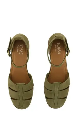 Toms Jaclyn Ankle Strap Fisherman Sandal - Medium Green