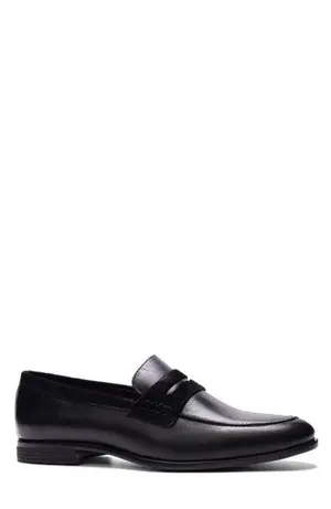CARLOS BY CARLOS SANTANA Leon Penny Loafer - Black Leather