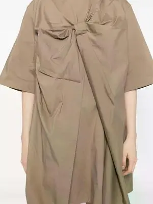 JNBY Bow Pleat Dress - Brown