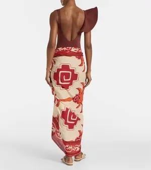 Johanna Ortiz Cotton Printed Beach Cover-up - Red