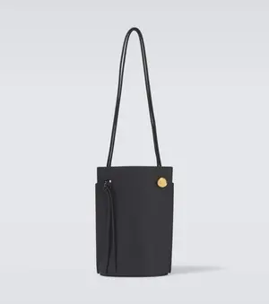 Loewe Pebble Dice Pocket Leather Shoulder Bag - Black