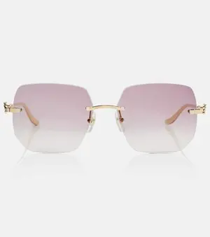 CARTIER Panthère De Square Sunglasses - Purple