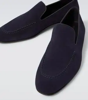 Manolo Blahnik Truro Suede Loafers - Blue