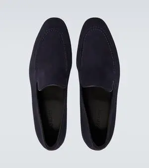 Manolo Blahnik Truro Suede Loafers - Blue