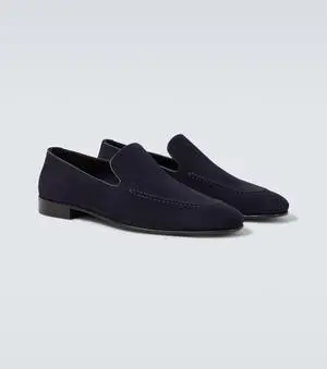 Manolo Blahnik Truro Suede Loafers - Blue