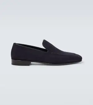 Manolo Blahnik Truro Suede Loafers - Blue