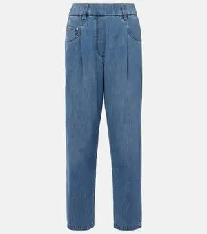 Brunello Cucinelli Elasticated Jeans For Women