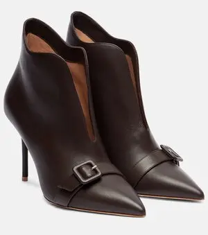 MALONE SOULIERS Esther 85 Leather Ankle Boots - Brown