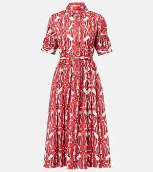 La DoubleJ Libertine Printed Cotton Shirt Dress - Red