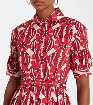 La DoubleJ Libertine Printed Cotton Shirt Dress - Red