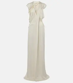 Victoria Beckham Draped Satin Gown