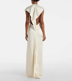Victoria Beckham Draped Satin Gown