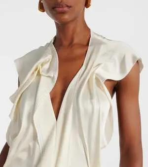 Victoria Beckham Draped Satin Gown