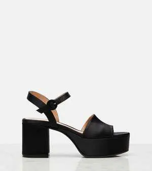 GIANVITO ROSSI Carol 35 Satin Platform Sandals