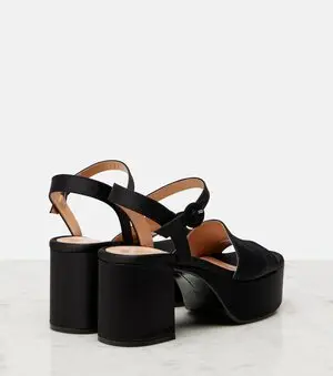 GIANVITO ROSSI Carol 35 Satin Platform Sandals