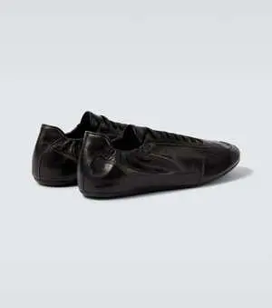 Prada Collapse Leather Sneakers - Black
