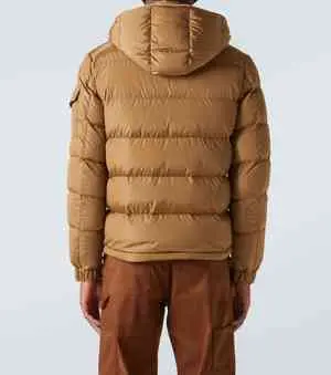 Moncler Maya Logo Down Jacket - Brown