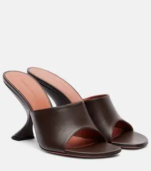 Amina Muaddi Taylor 90 Leather Mules