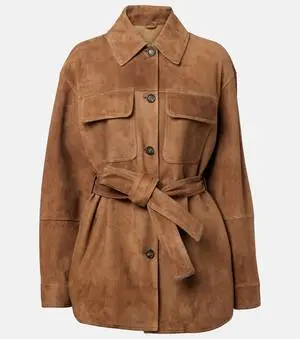 Brunello Cucinelli Belted Suede Field Jacket