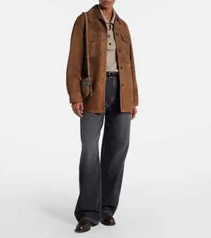 Brunello Cucinelli Belted Suede Field Jacket