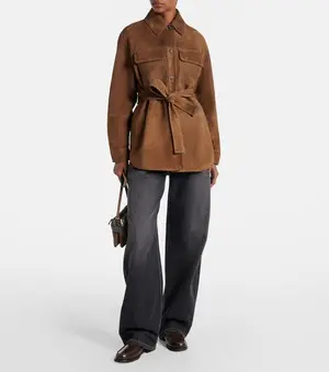 Brunello Cucinelli Belted Suede Field Jacket