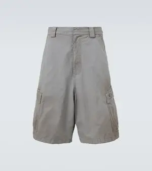 Balenciaga Cotton Cargo Shorts - Grey