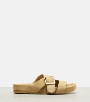 Loewe Suede Sandals - Beige