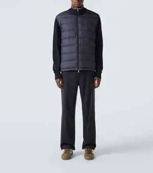 Moncler Down-paneled Cotton Cardigan
