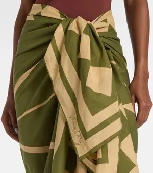 Johanna Ortiz Cotton Printed Beach Cover-up - Green