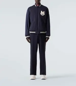 Moncler Vennes Cotton Varsity Jacket - Blue