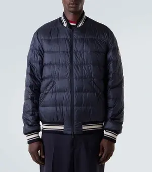 Moncler Vennes Cotton Varsity Jacket - Blue
