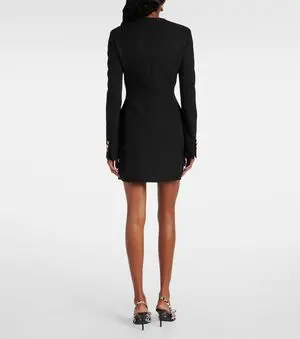 Versace Double-breasted Wool Minidress