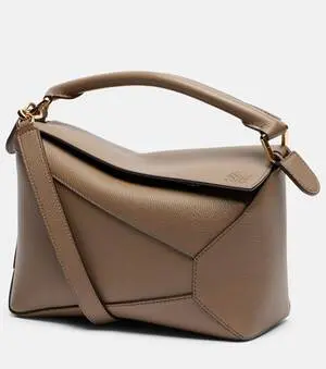 Loewe Puzzle Edge Small Leather Tote Bag - Brown