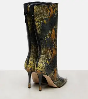 JIMMY CHOO Archive Boot 100 Leather Knee-high Boots - Multicoloured