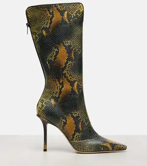 JIMMY CHOO Archive Boot 100 Leather Knee-high Boots - Multicoloured