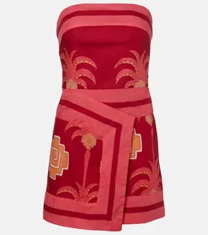 Johanna Ortiz Raiz Printed Cotton Mini Dress - Multicoloured