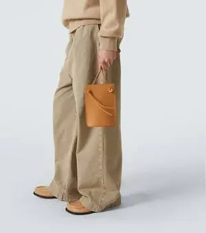 Loewe Pebble Dice Leather Shoulder Bag - Brown