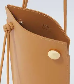 Loewe Pebble Dice Leather Shoulder Bag - Brown