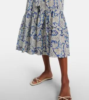 Ulla Johnson Seraphina Printed Cotton-blend Midi Dress